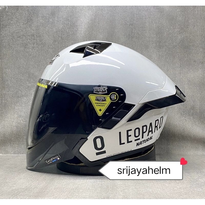Jual HELM RSV SV 300 WHITE PAKET GANTENG LEOPARD | Shopee Indonesia