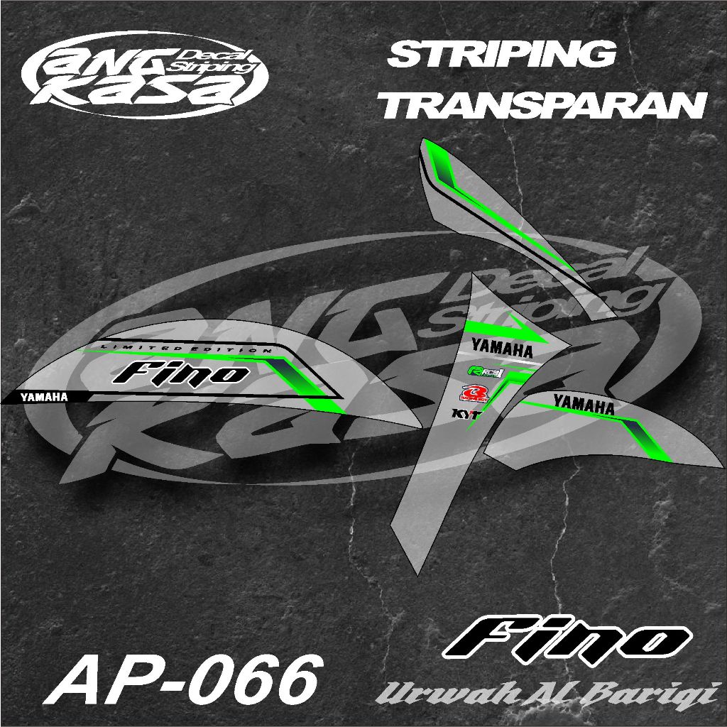 Jual AP-066 Striping Stiker Transparan Yamaha fino Desain tema racing ...