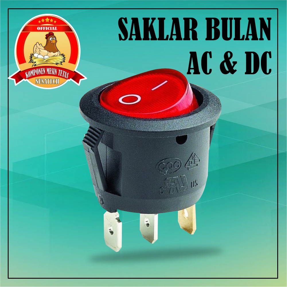 Jual Saklar Bulan 3 Kaki ON OFF AC dan DC | Shopee Indonesia