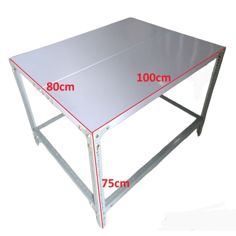 Jual Meja Besi Siku Lubang / Rak Meja Serbaguna 100x80 | Shopee Indonesia