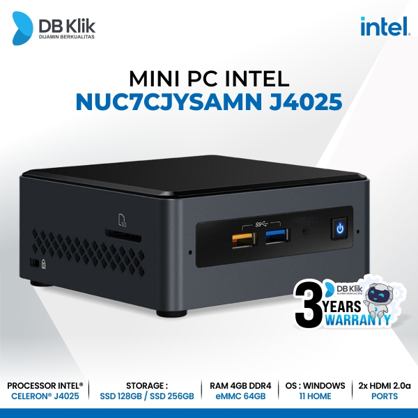 Jual Mini PC INTEL NUC7CJYSAMN Celeron J4025 4GB 64GB eMMC WIN 11 | Shopee Indonesia