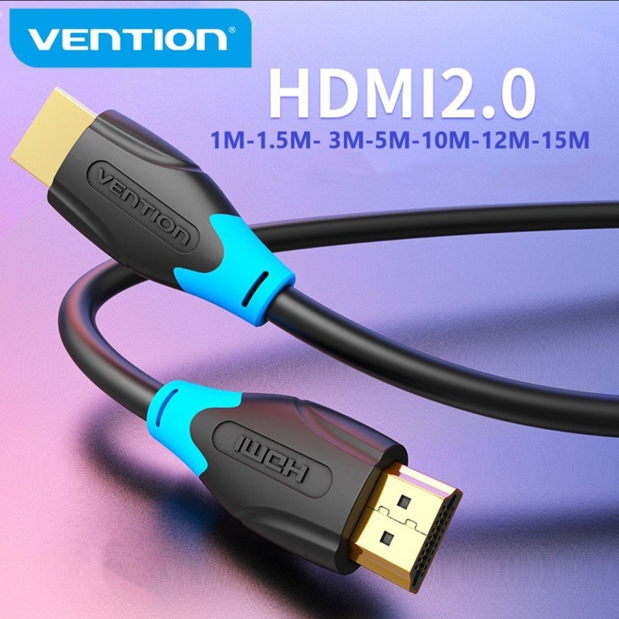 Jual Vention AAC Kabel HDMI 3D V2.0 4K UHD - 1.5M 1.5 Meter (SKU: V-AACBG1.5) | Shopee Indonesia