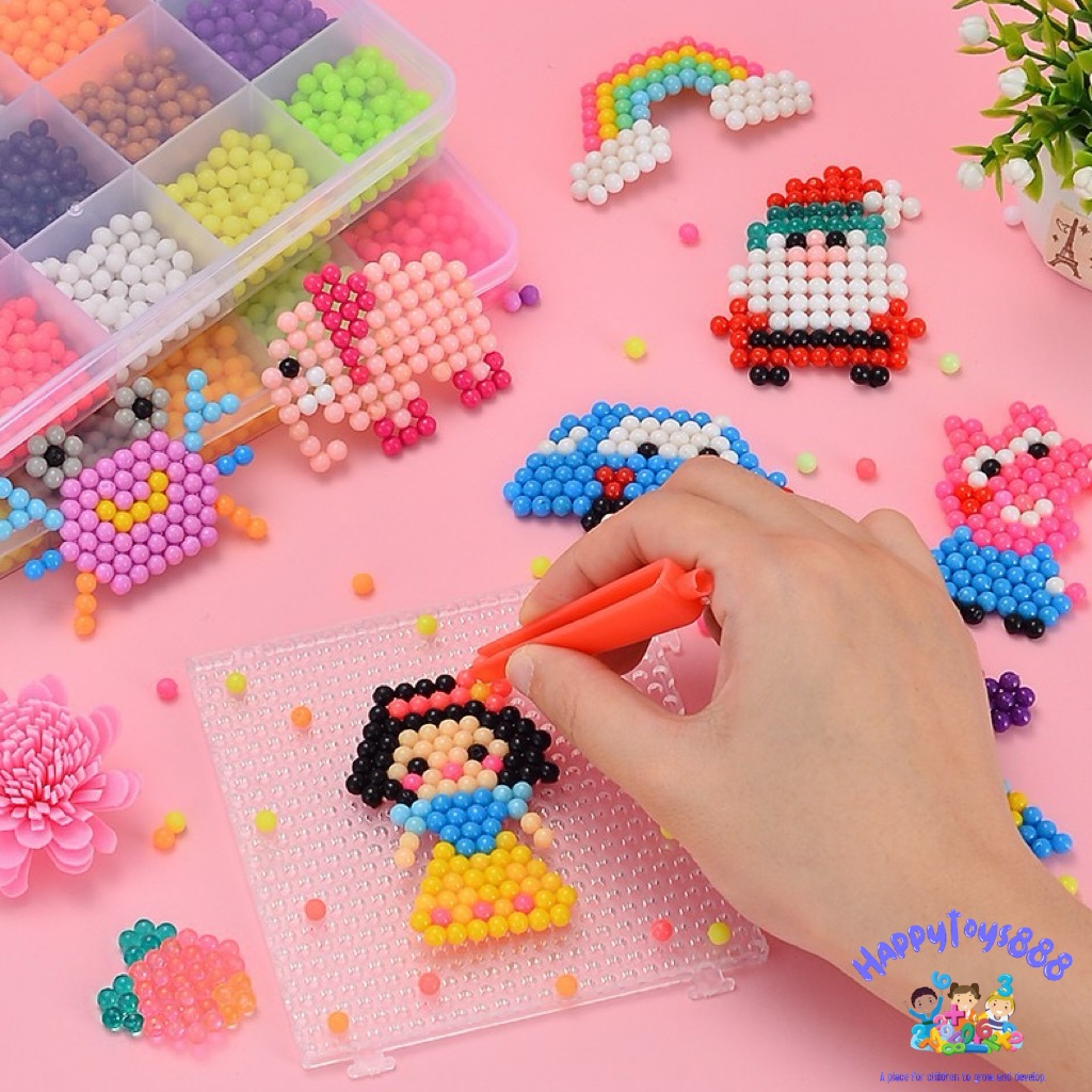 Jual HAPPYTOYS.888 #C48 Mainan Manik2 Warna Warni Magic Beads 4mm ...