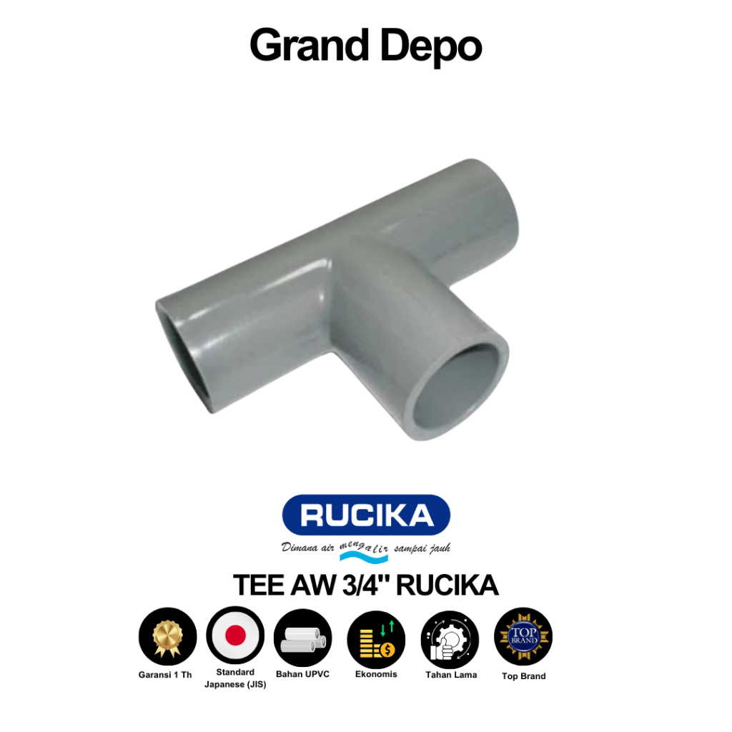 Jual Rucika Tee AW 3/4" / Sambungan Pipa Tee AW Rucika | Shopee Indonesia