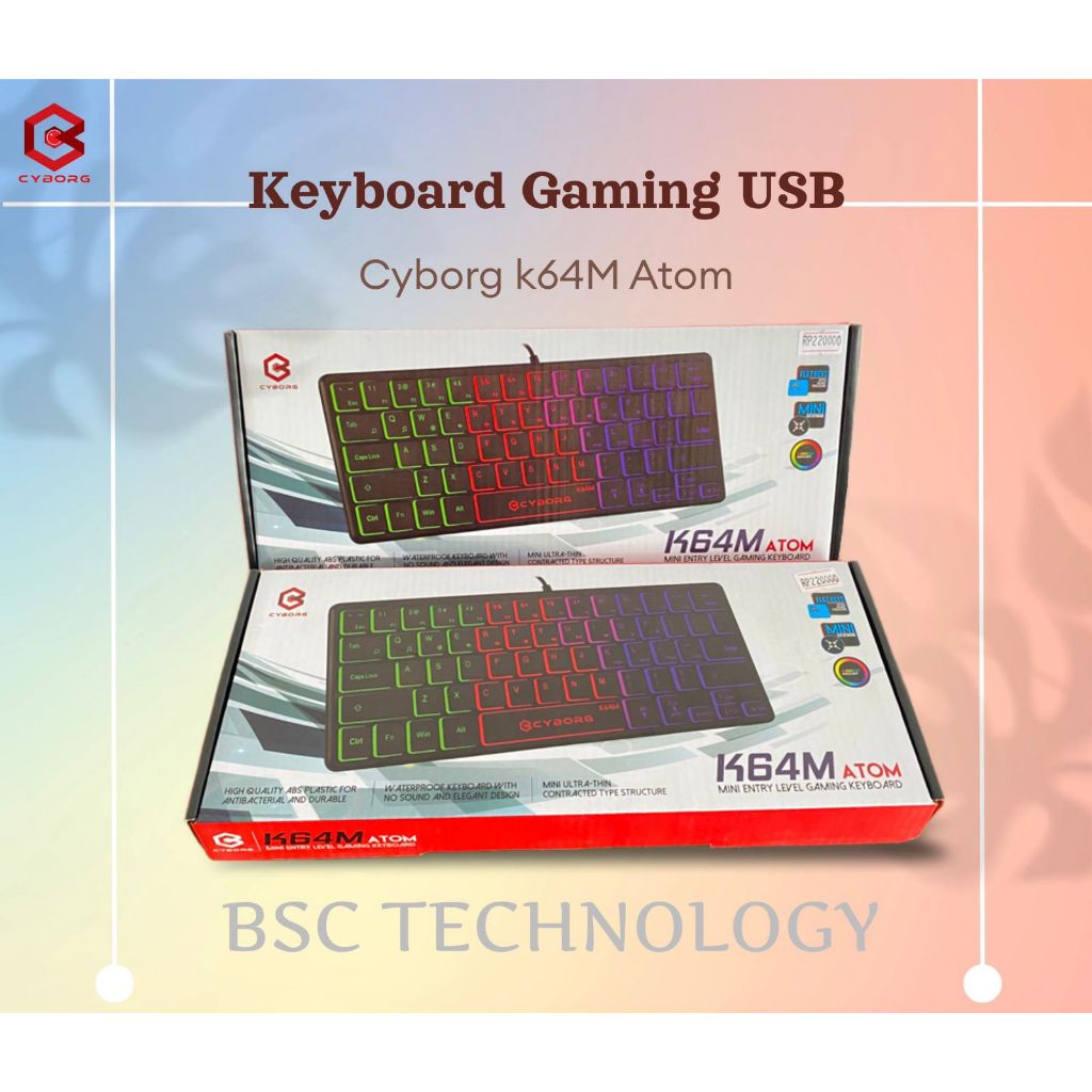 Jual Keyboard Gaming K64M Atom Cyborg | Shopee Indonesia