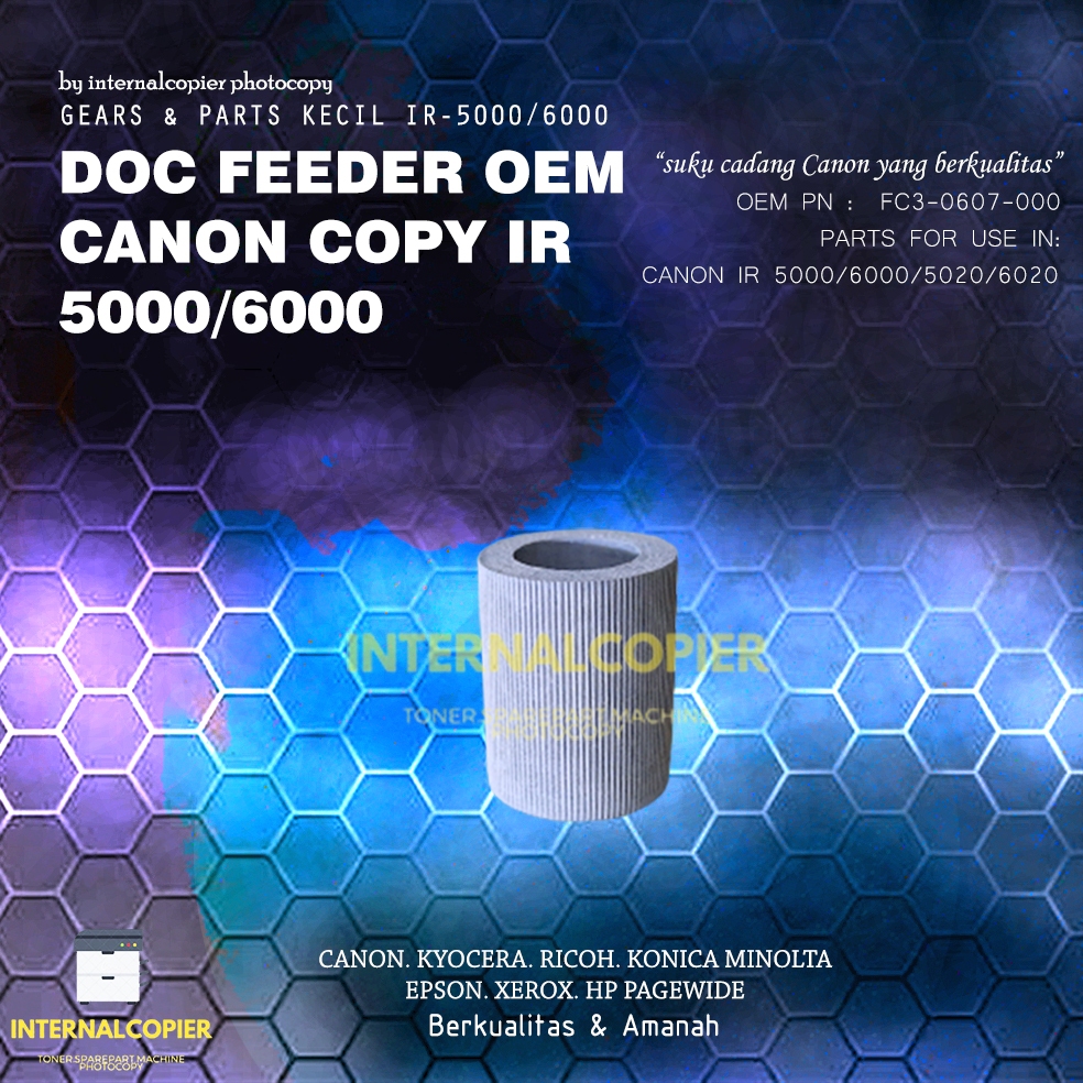 Jual Doc Feeder Karet Pickup Roller Canon Fotocopy IR 5000 6000 5020 ...
