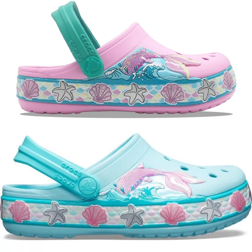 Jual Crocs anak Fun lab Mermaid / Sandal anak anak / Sandal crocs anak ...
