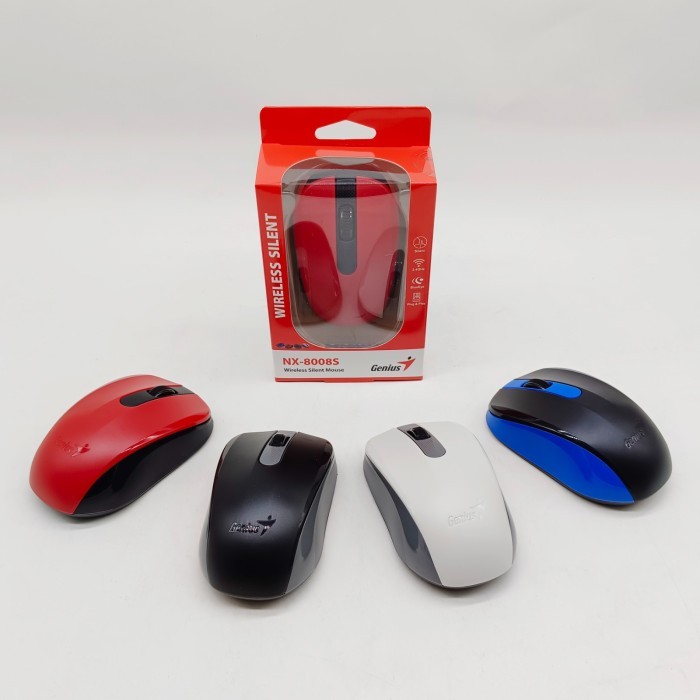 Jual MOUSE GENIUS NX8008S WIRELESS SILENT The quiet wireless 2.4 GHz ...