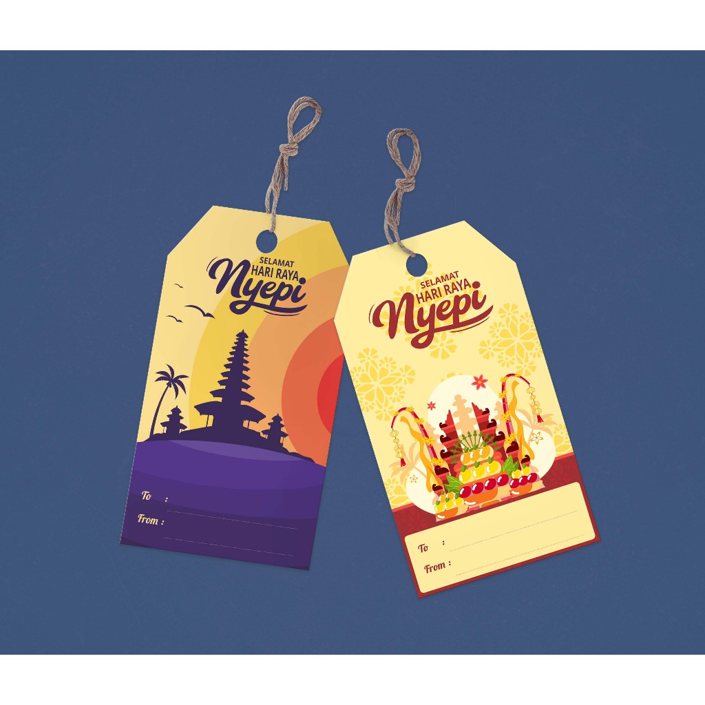 Jual Hang Tag Label Gantung / Stiker Tema Hari Raya Nyepi Silence Day ...