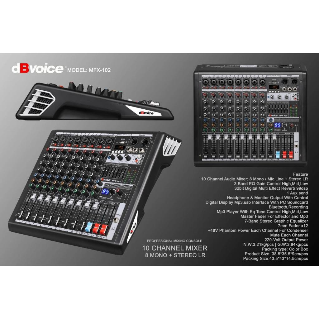 Jual Mixer dB Voice MFX 102 Original 8 Channel dbvoice MFX102 | Shopee ...