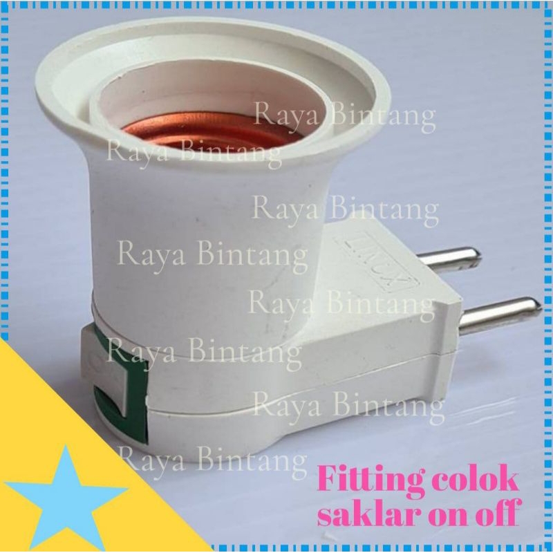 Jual Fitting colok listrik saklar on off fiting lampu | Shopee Indonesia