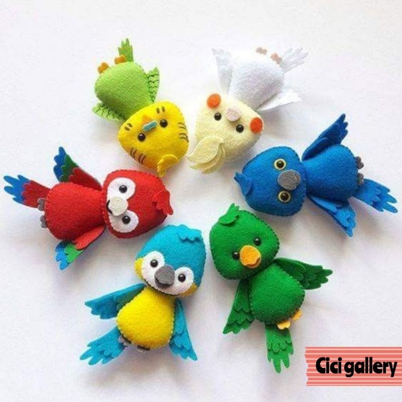 Jual boneka flanel burung dengan tusuk feston kerajinan tangan home ...