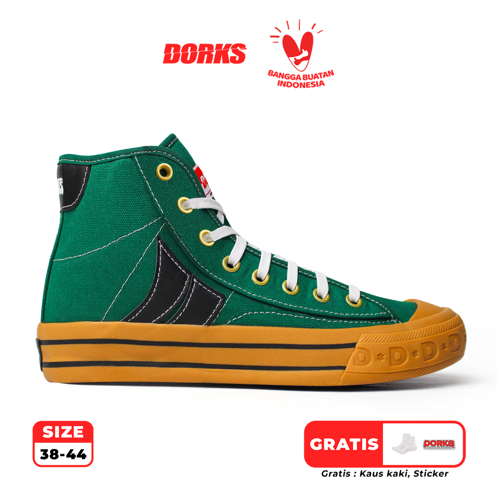 Jual Dorks - Metro High Green Gum Sepatu Sneakers Casual Pria Wanita ...