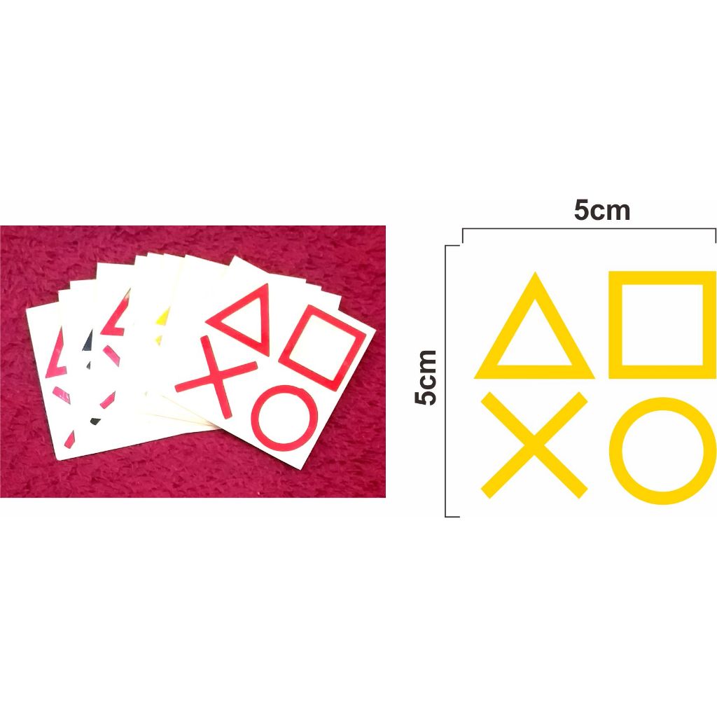 Jual Stiker cutting logo tombol stik playstation, stiker tombol ...