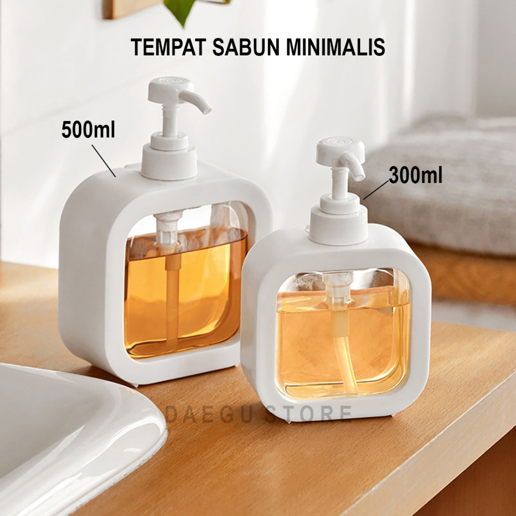 Jual Dispenser Tempat Sabun Pump 300ml 500ml Minimalis Botol Korea ...