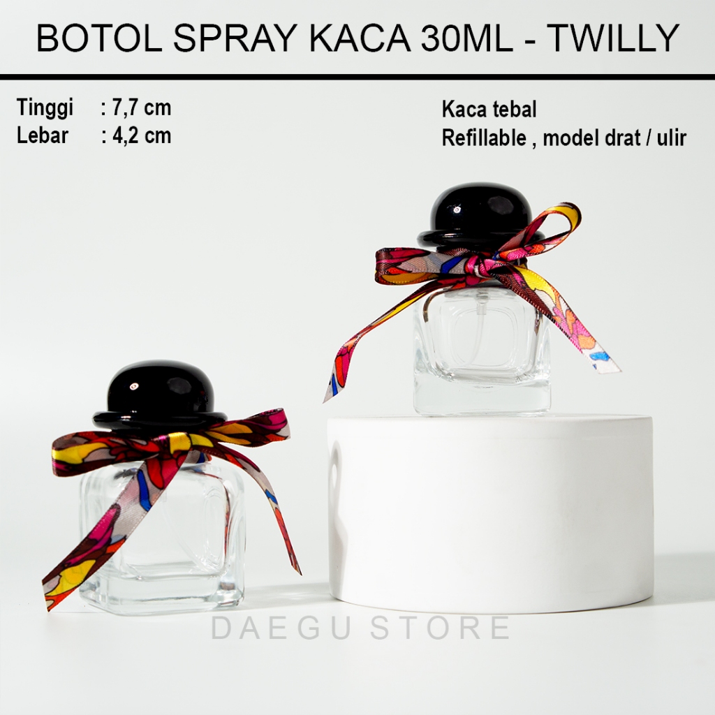 Jual Botol Botol Parfum 30ml Spray Kaca Tebal Model Pita Twilly ...