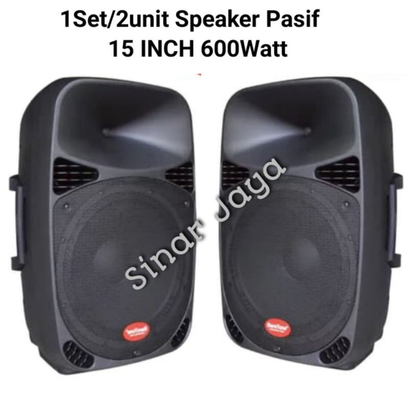 Jual Speaker Pasif 15 INCH 600Watt baretone MAX 15MW harga per 1 pcs ...