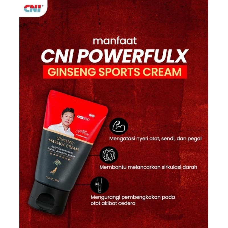 Jual CNI KRIM NYERI OTOT Original PowerfulX ginseng cream 30 Gr/ tube ...
