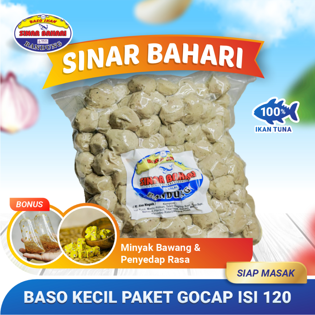 Jual Bakso Baso Ikan Sinar Bahari Paket Gocap Varian Kecil Bumbu Kuah ...