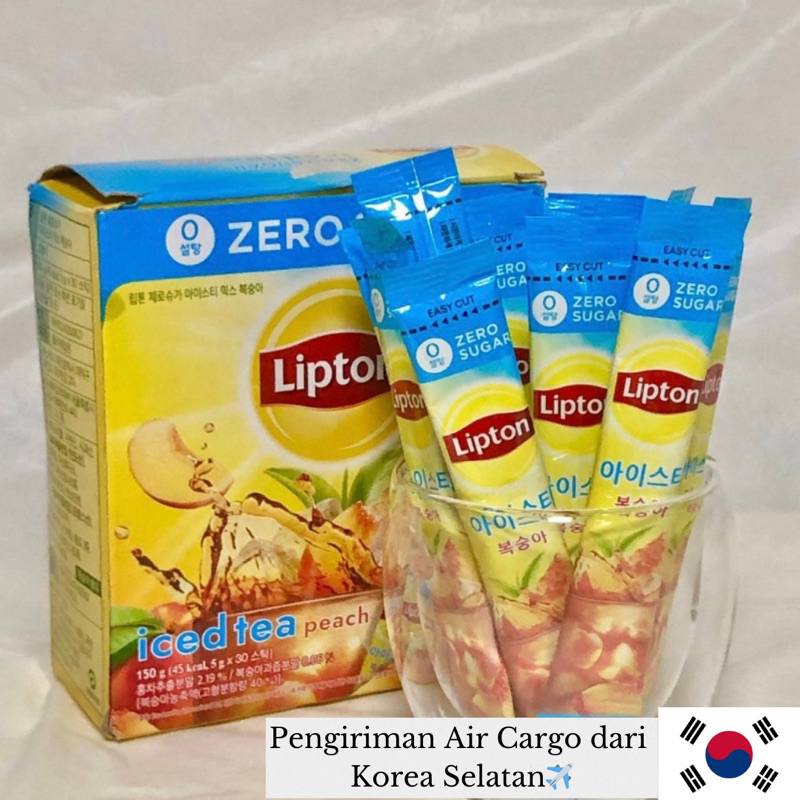 Jual 🇰🇷 Lipton Iced Tea Korea Lemon Tea Peach | Shopee Indonesia