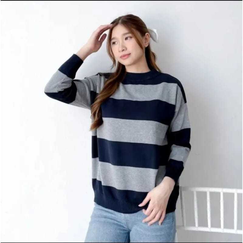 Jual COD/SWEATER RAJUT WANITA OVERSIZE/ATASAN RAJUT WANITA EIRA OVERSIZE/ATASAN BLOUSE WANITA ...