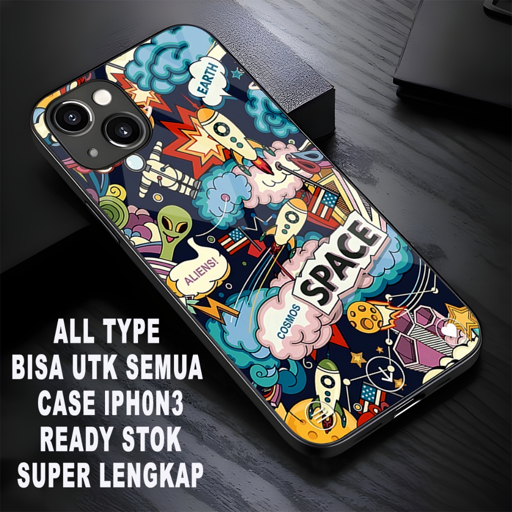 Jual (CS70) Softcase glossy kilau IPHONE ALL TYPE motif astronot ip 6 7 7+ 8 8+ x xr xs max 11 ...