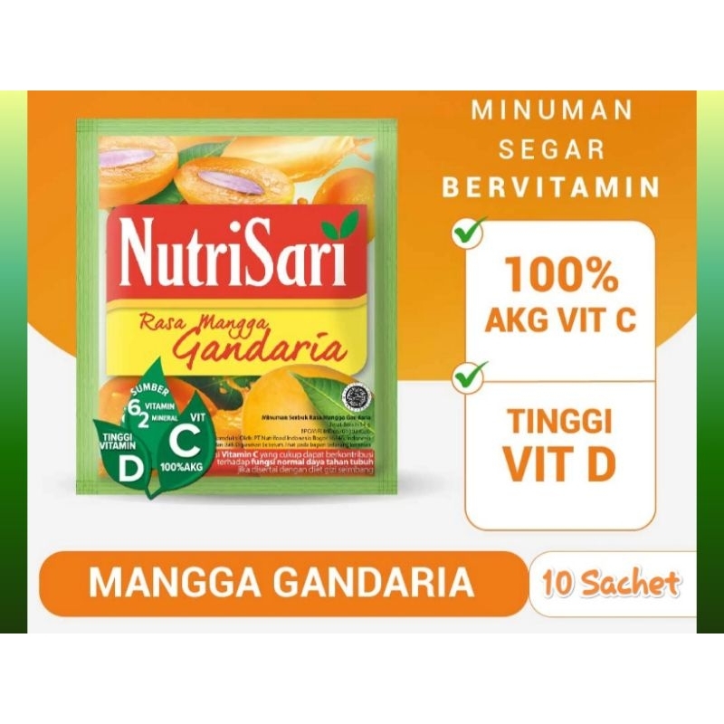 Jual Nutrisari Mangga Gandaria 10 Sachet | Shopee Indonesia