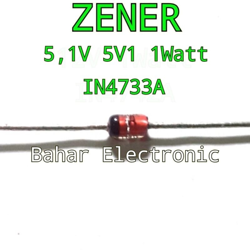 Jual Dioda Zener 5,1V 5V1 1W IN4733A Harga Per 5 Biji | Shopee Indonesia