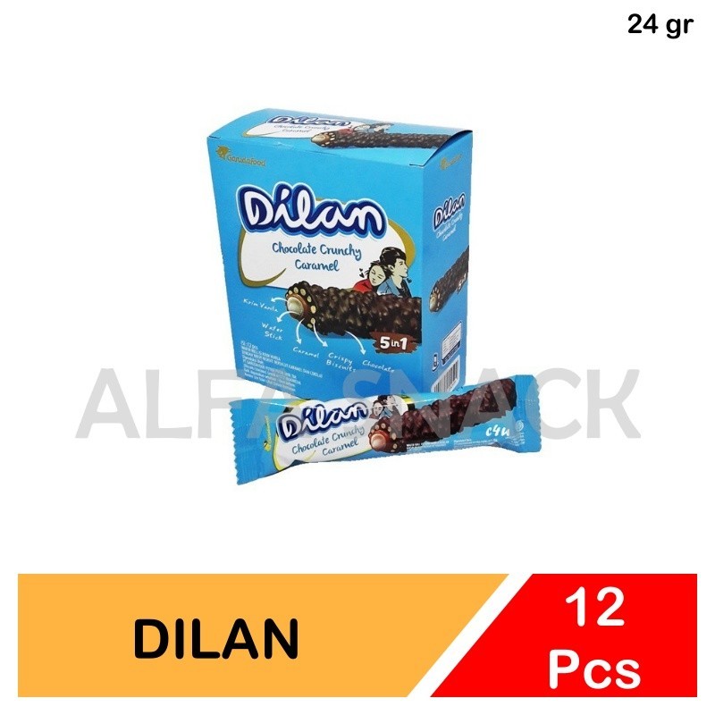 Jual Dilan Coklat Chocolate Crunchy Caramel Box ( 12 x 24 gram ...