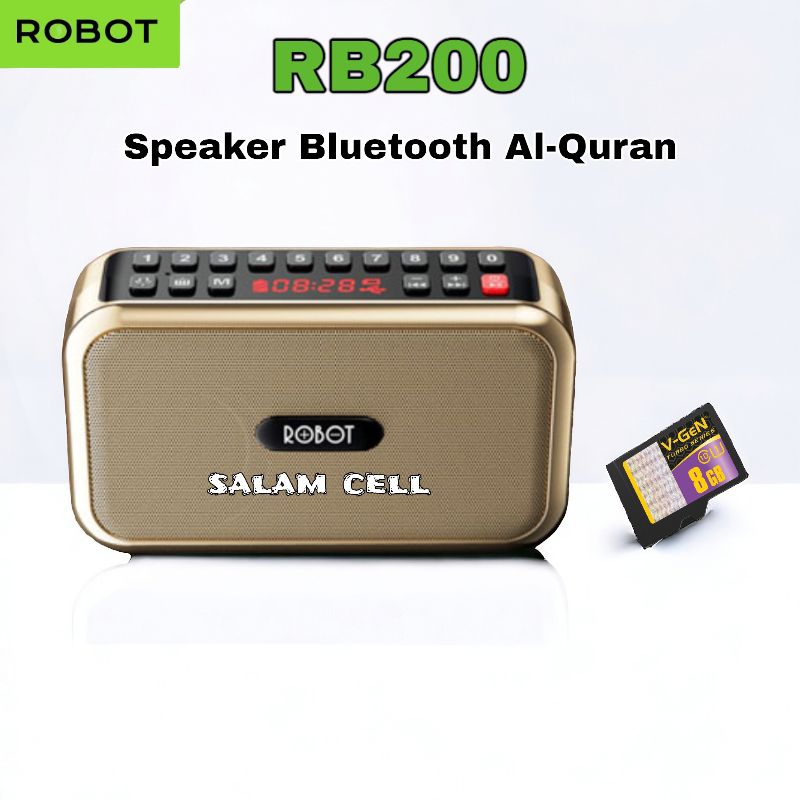 Jual Speaker Bluetooth Alquran Robot RB200 Plus MMC 8GB Bluetooth ...