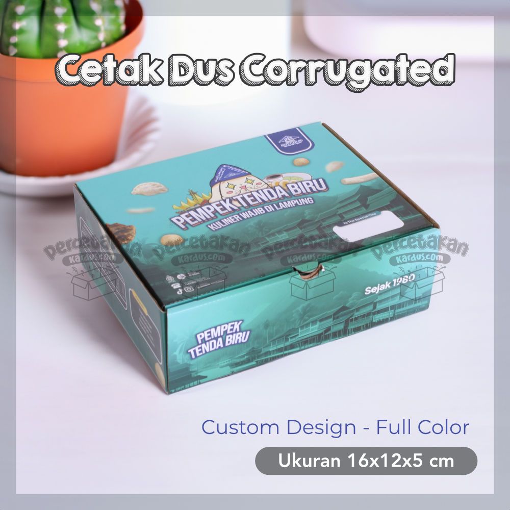 Jual Box Custom Cetak Dus Corrugated 16x12x5 cm min 100 pcs FULL COLOR ...