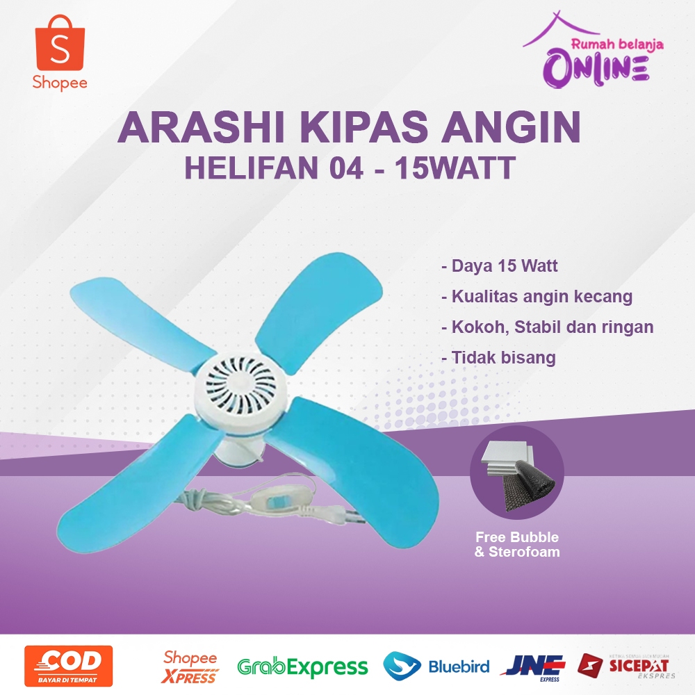 Jual Arashi Kipas Angin Helifan Multi Fungsi KIPAS GANTUNG KIPAS ...