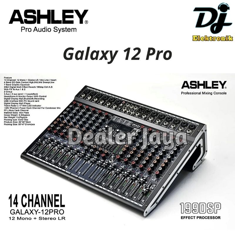 Jual Mixer Analog Ashley GALAXY 12 PRO / GALAXY12 PRO - 12 channel ...