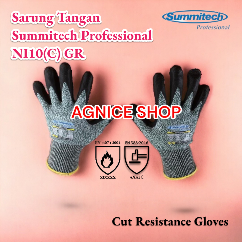 Jual Sarung Tangan Summitech Cut Resistance NI10 (C) GR | Shopee Indonesia