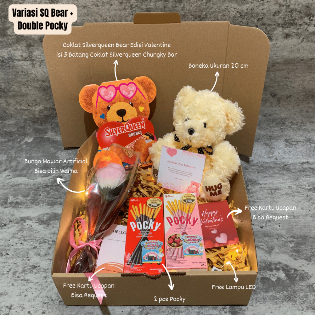Jual Hampers Gift Coklat Silverqueen Beruang Spesial Valentine Size ...