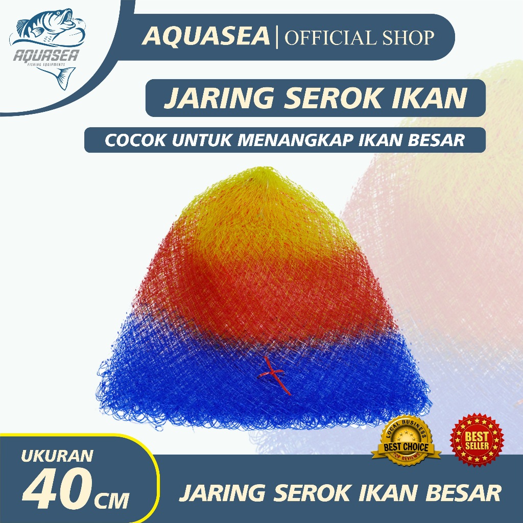 Jual AQUASEA - Jaring Serokan Ikan Udang Jaring Warna Warni Diameter ...