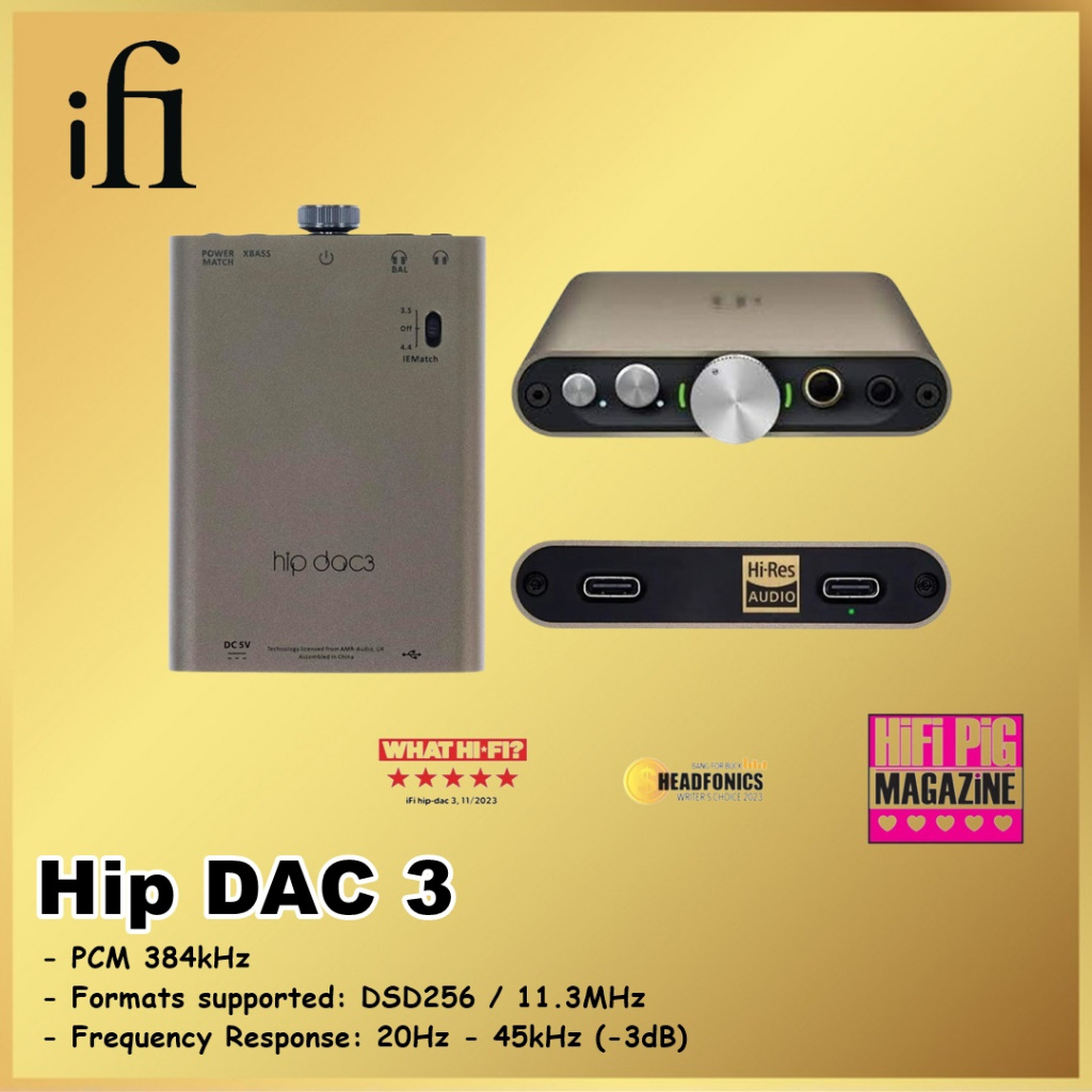 Jual iFi Hip DAC 3 Portable Hi-Res USB DAC + Headphone Amplifier Hip3 DAC3 | Shopee Indonesia