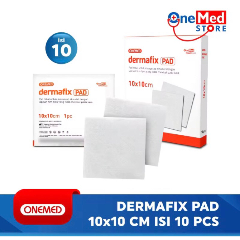 Jual Dermafix PAD 10 x 10cm Sterile Onemed Box Isi 10 Pcs* | Shopee ...