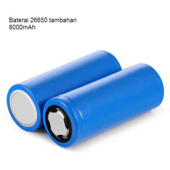 Jual 3.7V 8000mAh 26650 Baterai Li-ion Isi Ulang untuk Baterai isi ulang Senter L | Shopee Indonesia