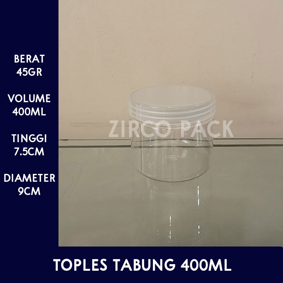 Jual Toples Tabung Cylinder 400ml / Toples Jar Plastik Silinder | Shopee Indonesia