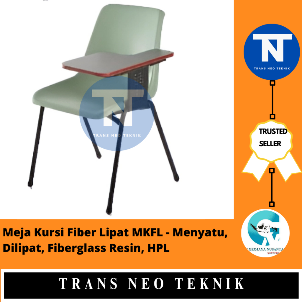 Jual Meja Kursi Fiber Lipat MKFL - Menyatu, Dilipat, Fiberglass Resin ...