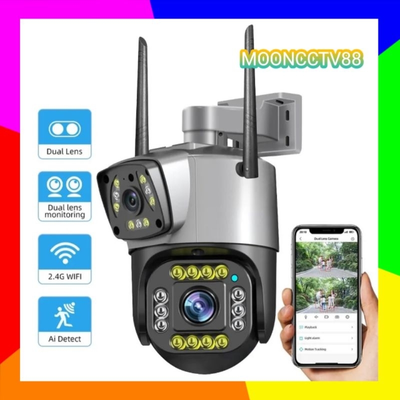Jual NEW IP CAMERA V380PRO OUTDOOR DUAL LENS FULL HD 1080P PTZ SPEED ...