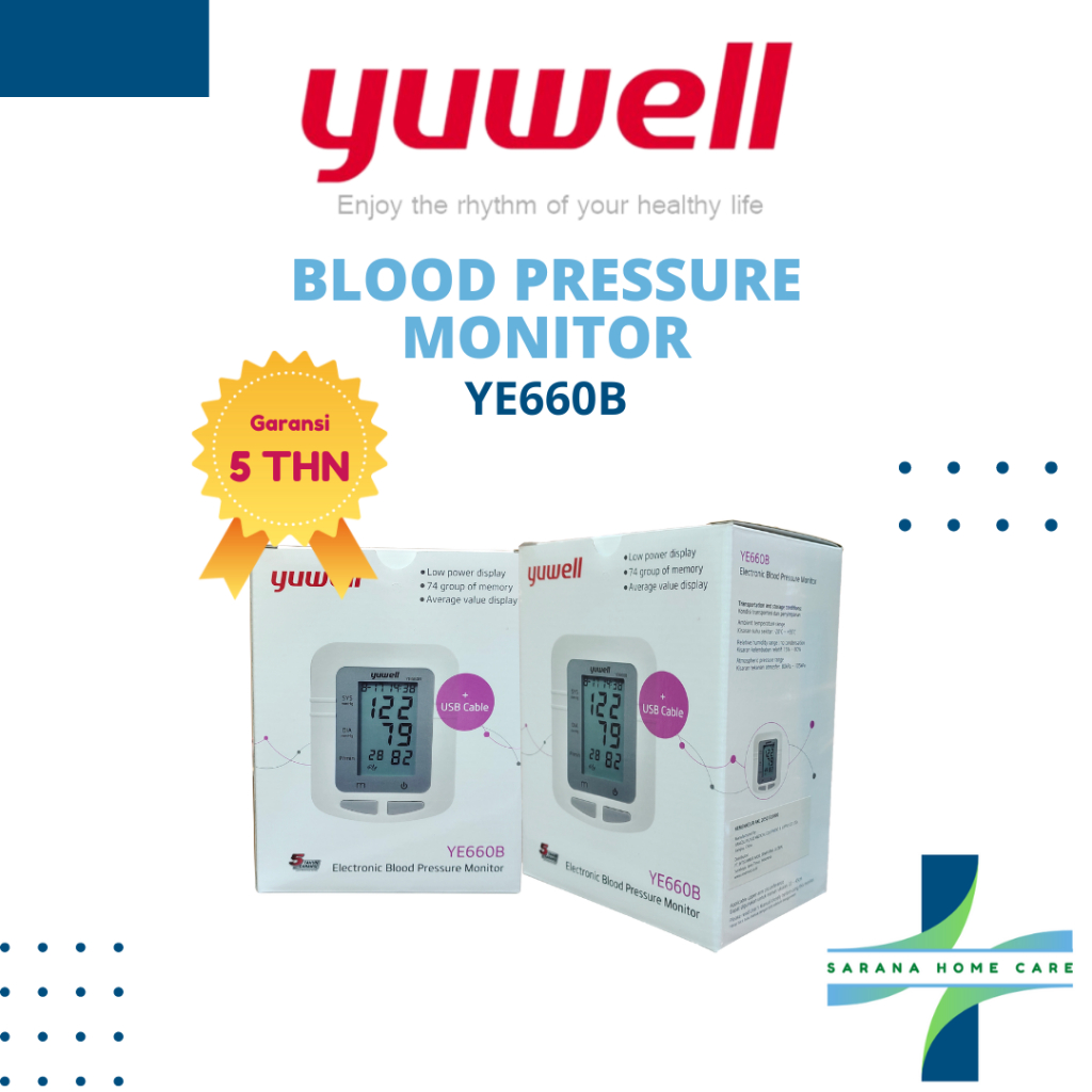 Jual YUWELL Blood Pressure Monitor YE660/tekanan darah/tensi digital ...