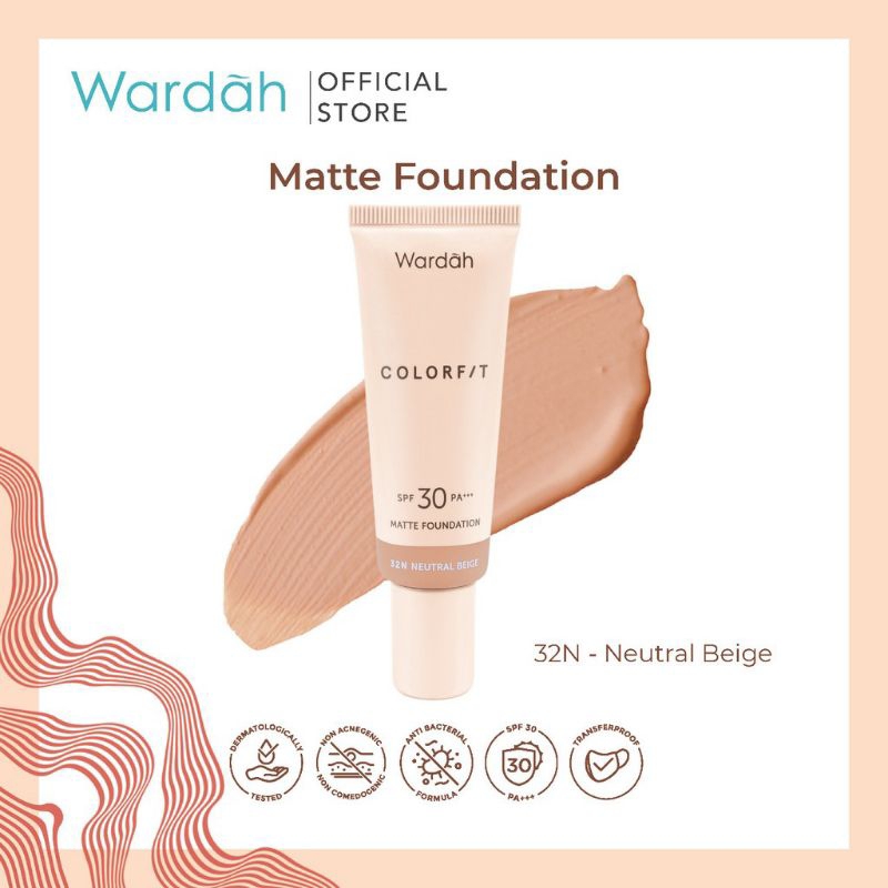 Jual Wardah Colorfit Matte Foundation 32N Neutral Beige | Shopee Indonesia