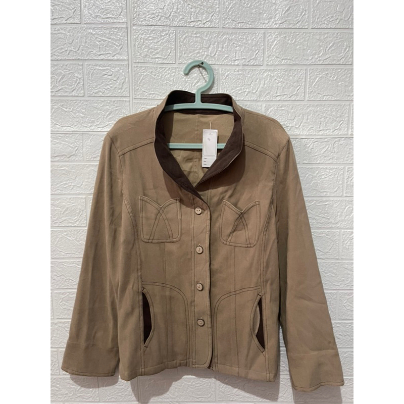 Jual Jaket katun warna nude tebal adem ld 108cm | Shopee Indonesia