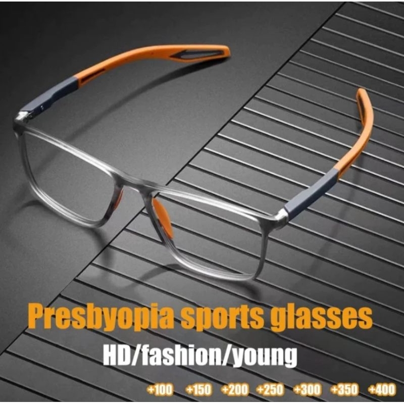 Jual Kacamata Plus/ Kaca mata Baca Frame Sport TR90 Elastis Unisex ...