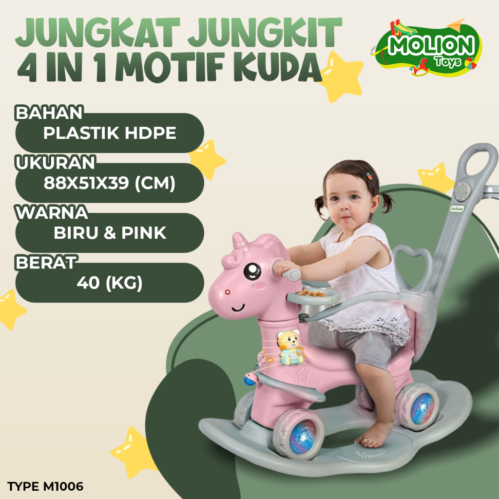 Jual Molion Mainan Anak Kuda Kudaan Rocking Horse Speeds || M1006 ...