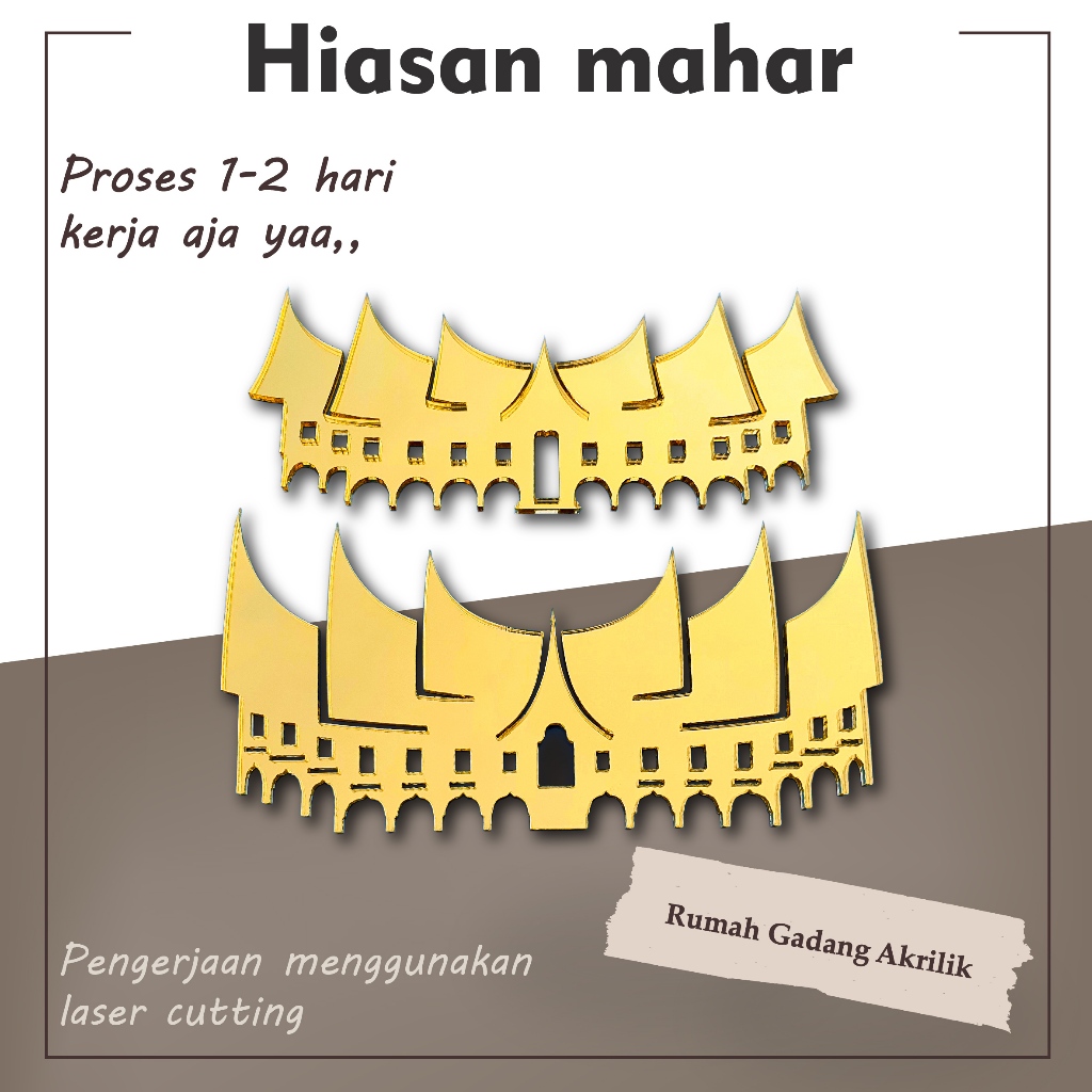 Jual Akrilik Rumah Gadang Rumah Adat Minang Akrilik Scrapbook Akrilik ...