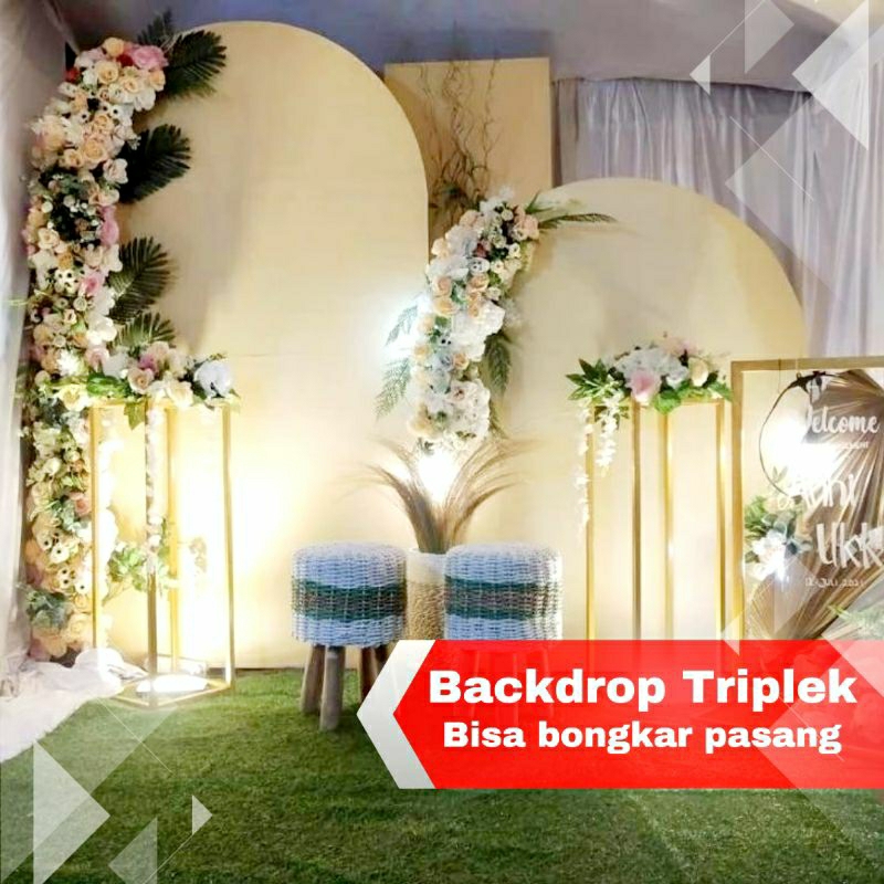 Jual backdrop dekorasi ukuran 120 x 240 cm bahan triplek bisa bongkar ...