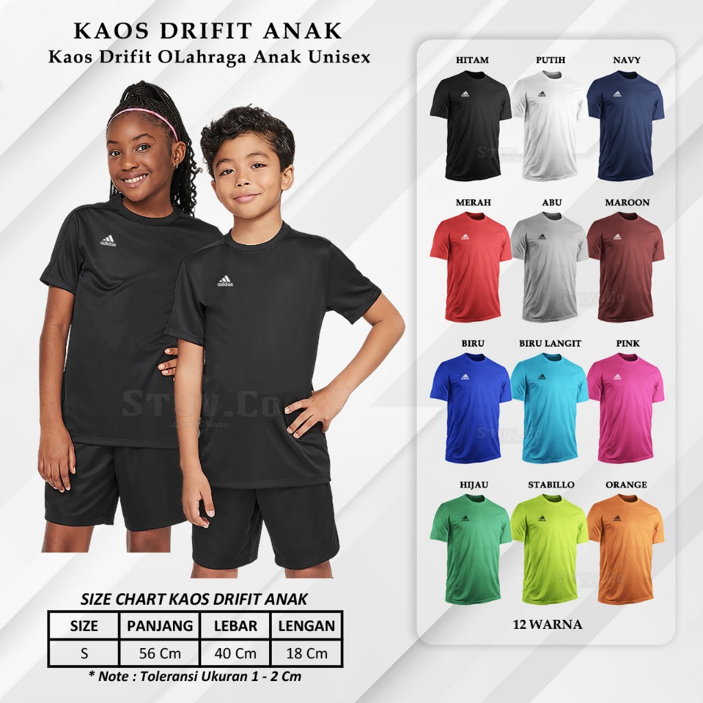 Jual Kaos Baju Jersey Dryfit Olahraga Anak Drifit Sepakbola Futsal ...
